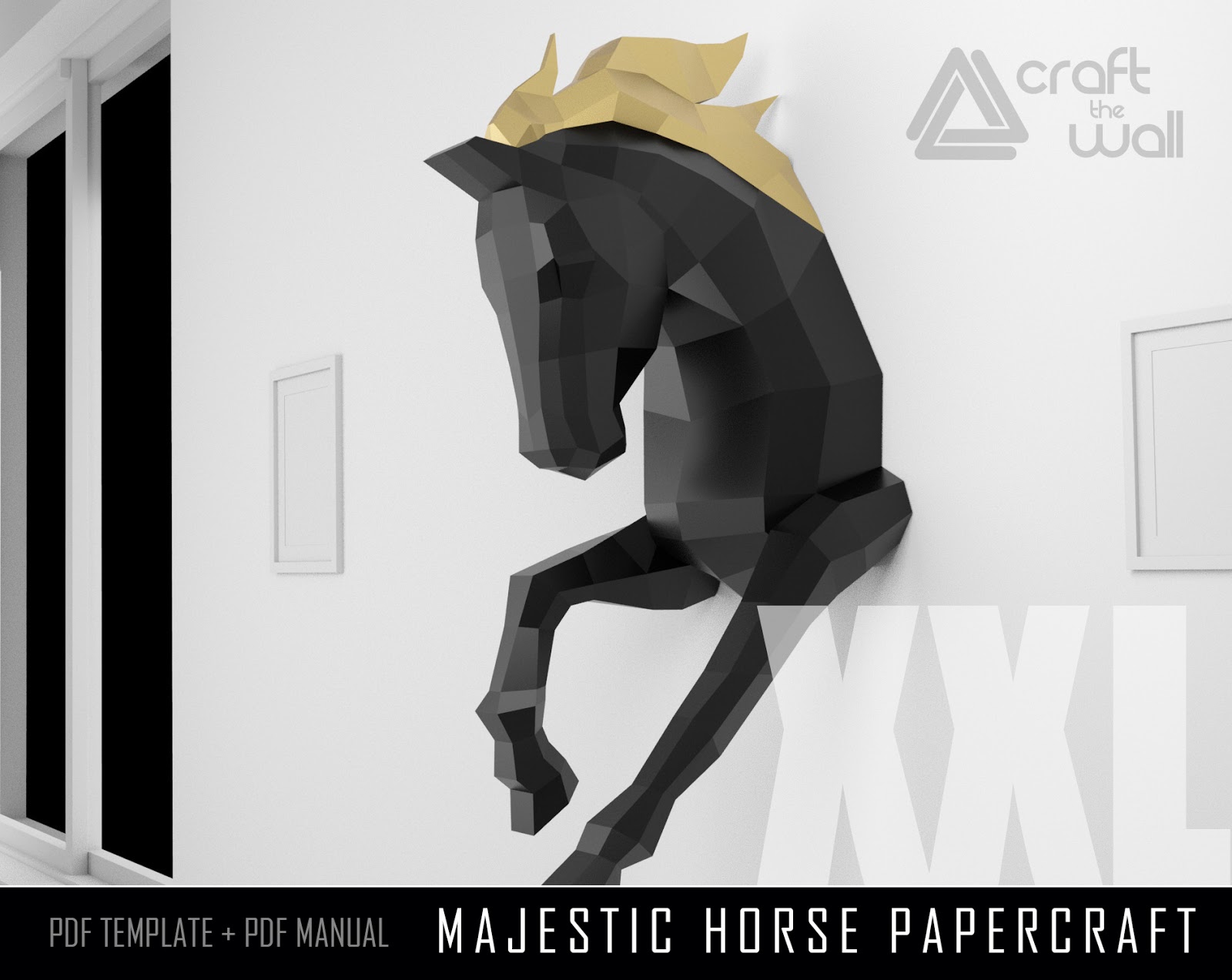Papercraft Horse, my first Paper model template!