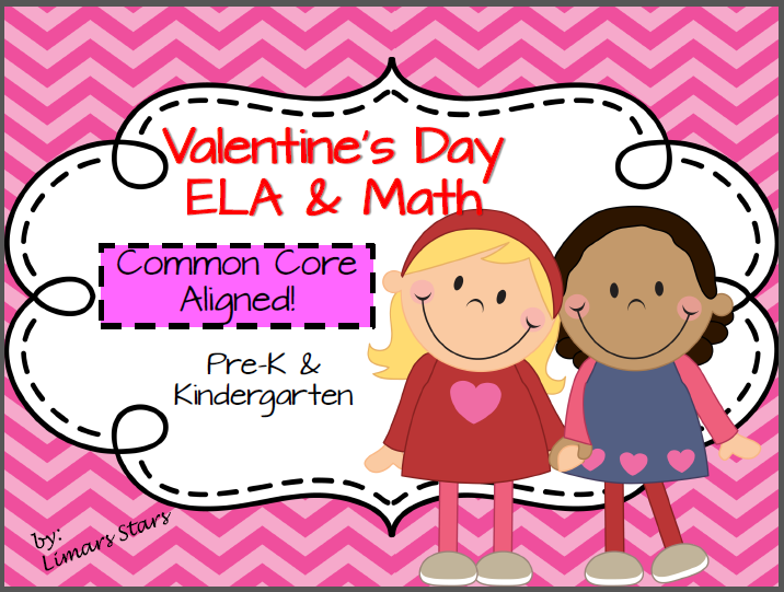 Valentine's Day Common Core ELA & Math | Mrs. Limar's Stars!