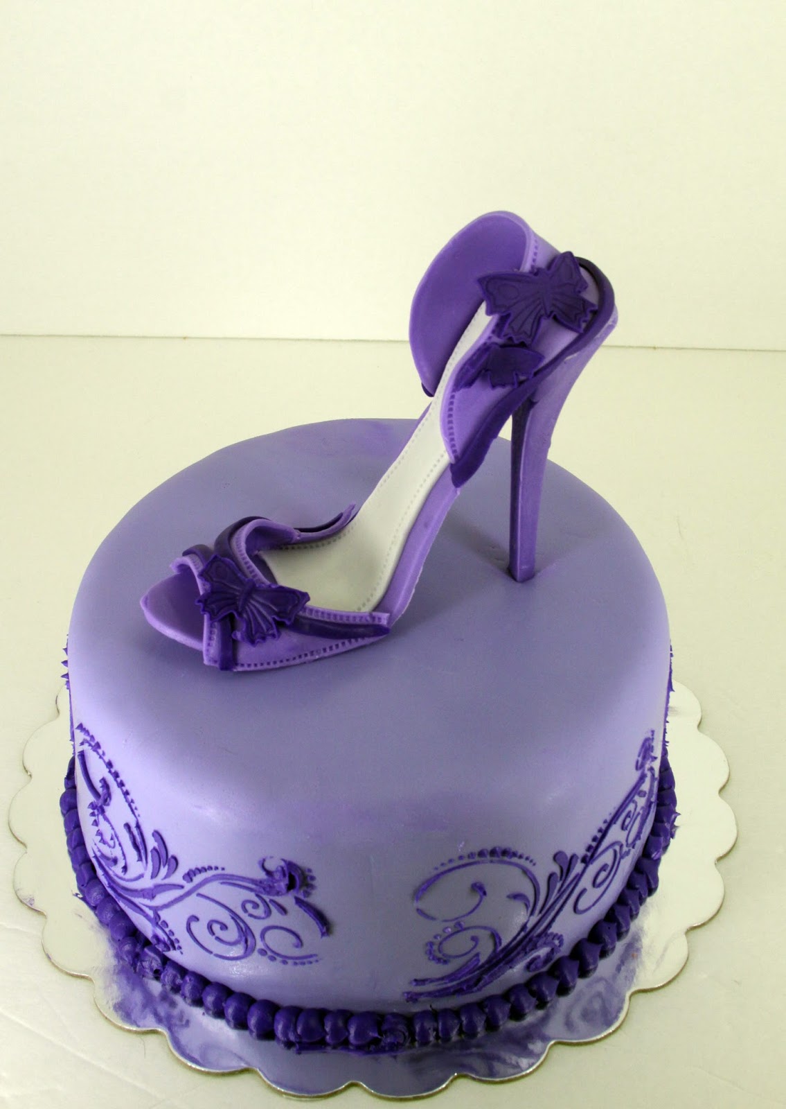 Tastefully Done: Lavendar Shoe Cake