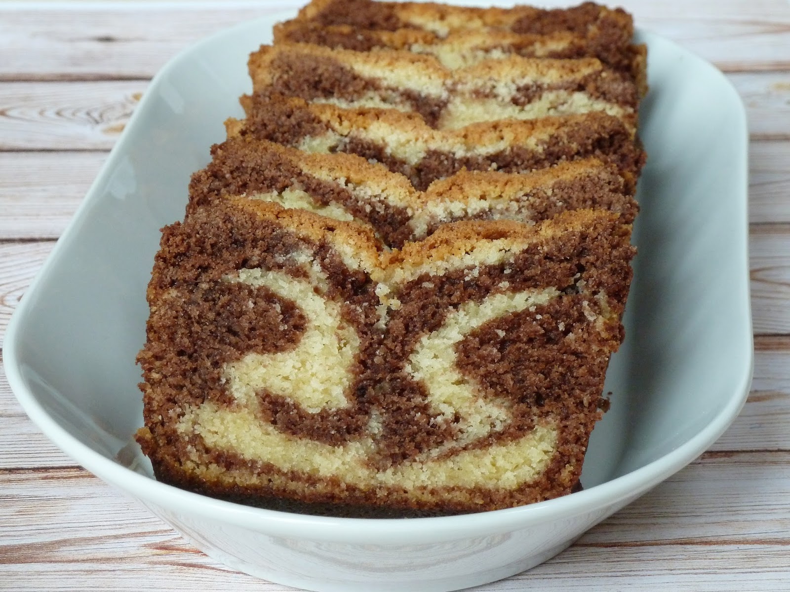 Pastélite: Bizcocho marmolado de vainilla y chocolate