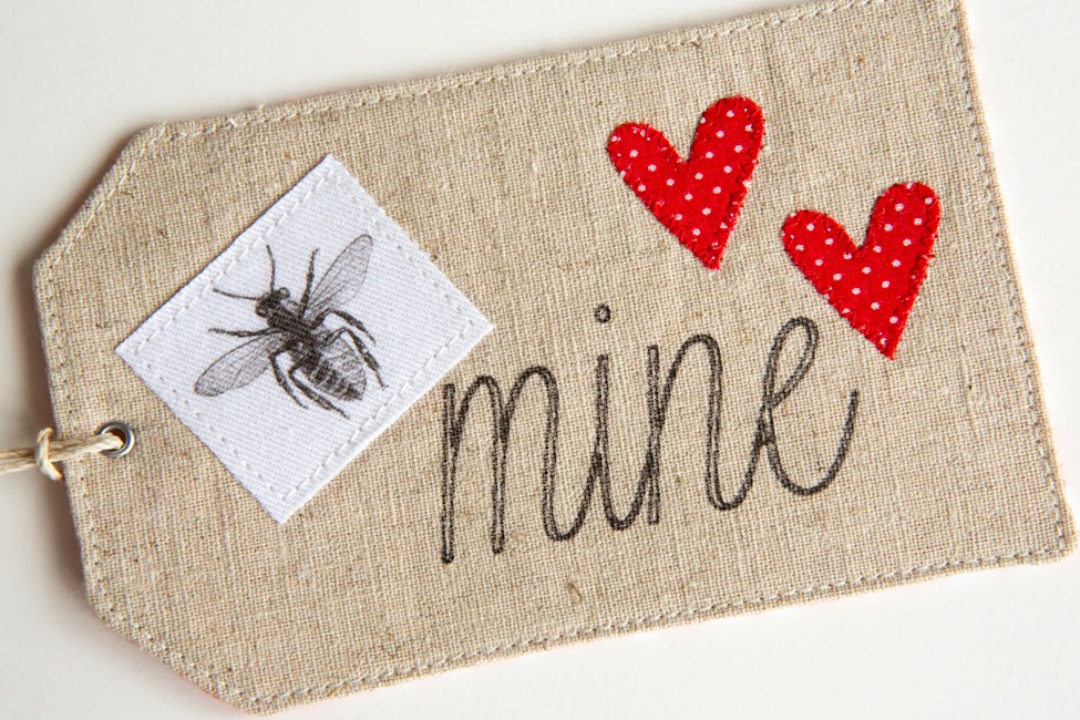 .: Linen Valentine Gift Tags