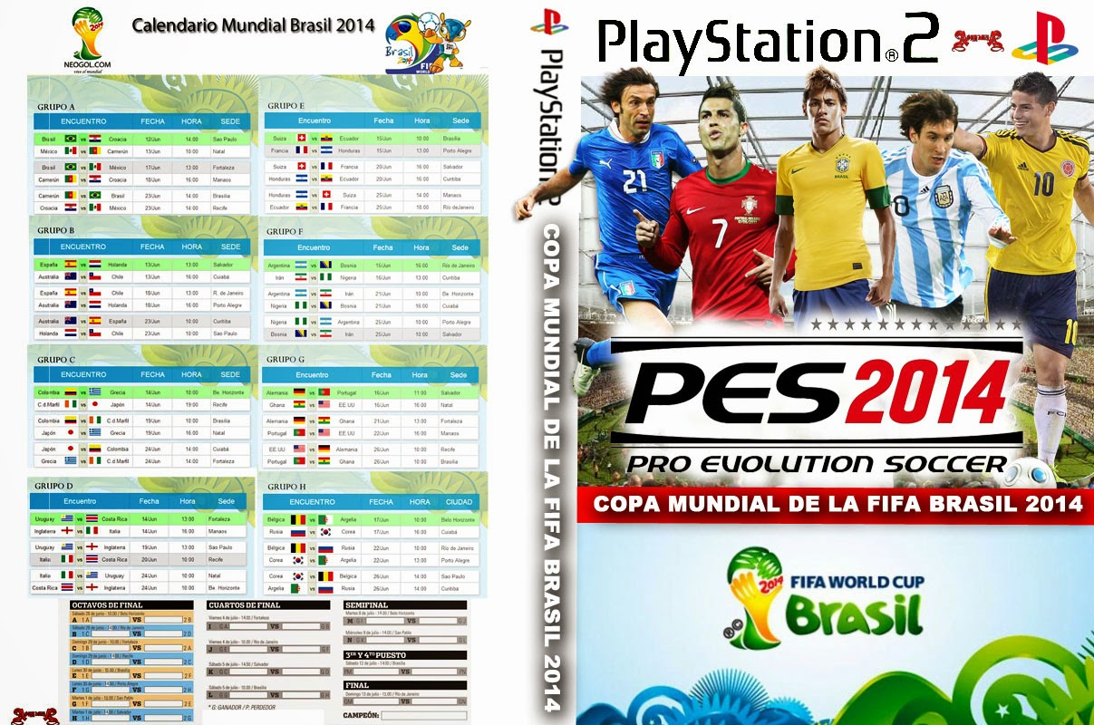 Cover: Pes 2014 copa del mundo brasil 2014 ps2