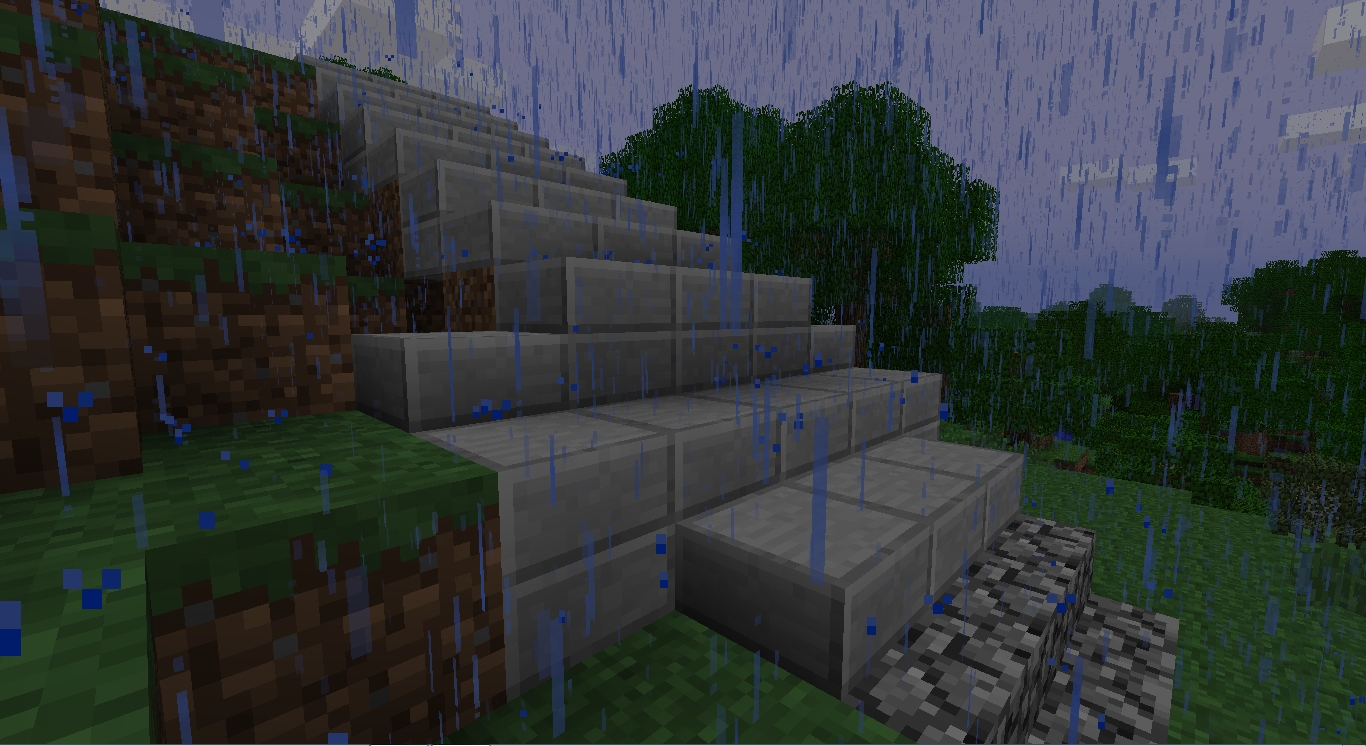 Builder of Minecraft: Rainy day in my world.