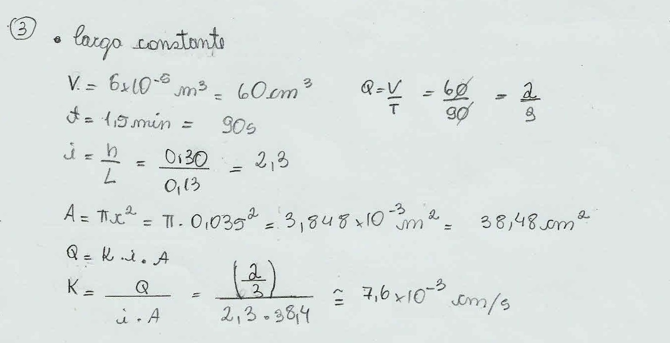 Constante de permeabilidade - Exercícios resolvidos