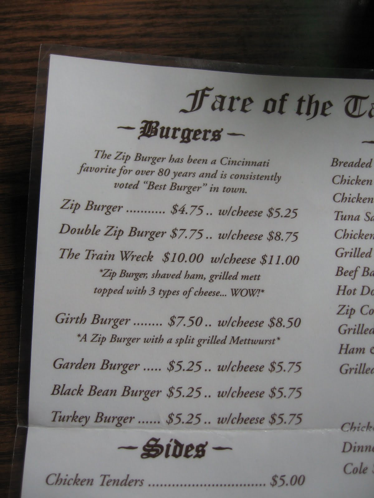SD Burger Buds: Have Blog Will Travel - Zip's Cafe: Cincinnati, OH