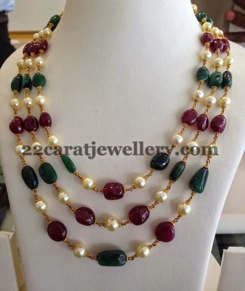 Emerald Drops Multi Strings Sets - Jewellery Designs