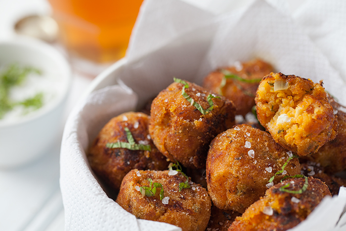 Greek Vegetarian: Roast Pumpkin and Feta Croquettes (Kroketes Kolokitha)