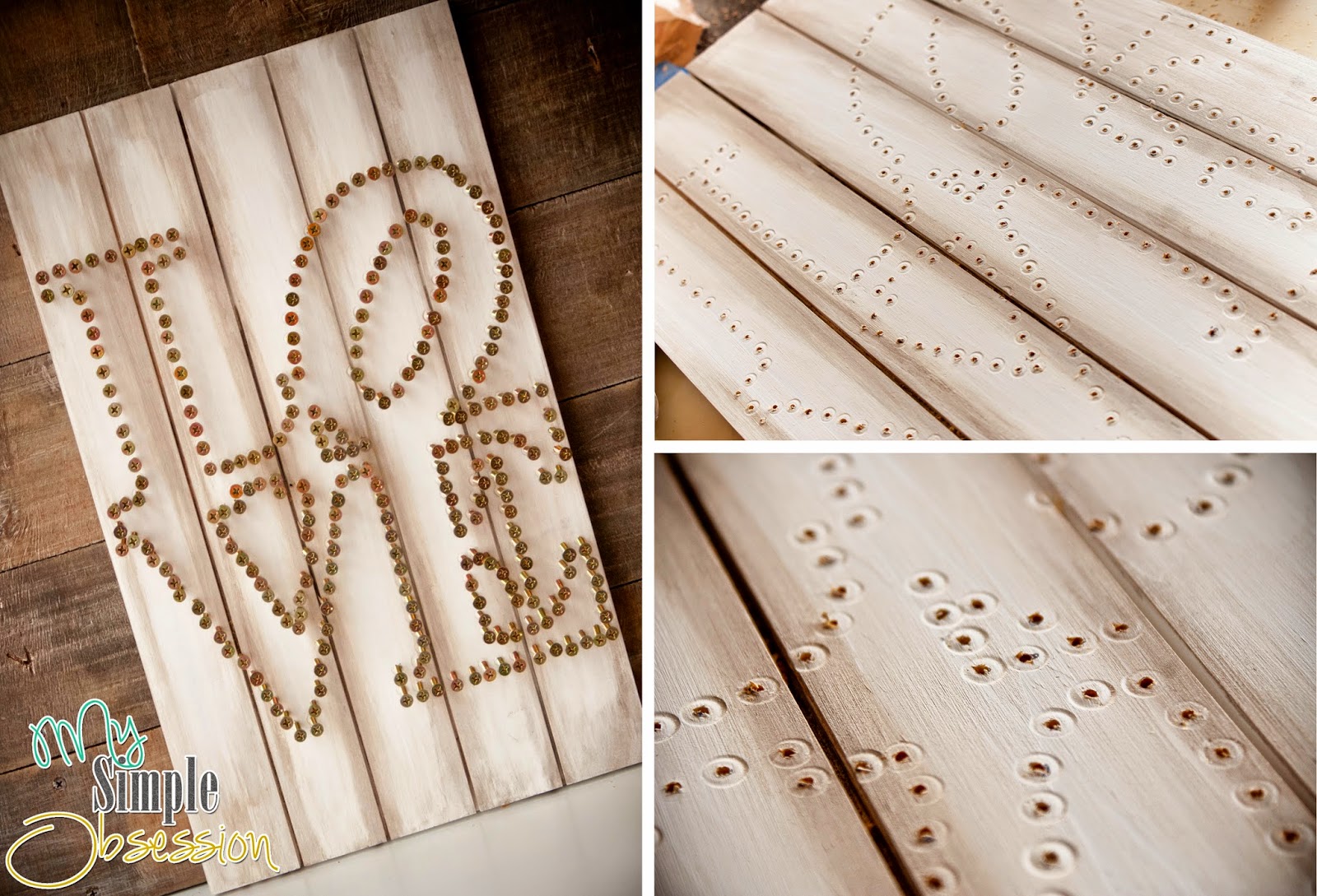 My Simple Obsession: Rustic "String Yarn" Sign