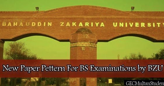 New Paper Pattern for BS Final Examination BZU Multan - Govt Emerson ...