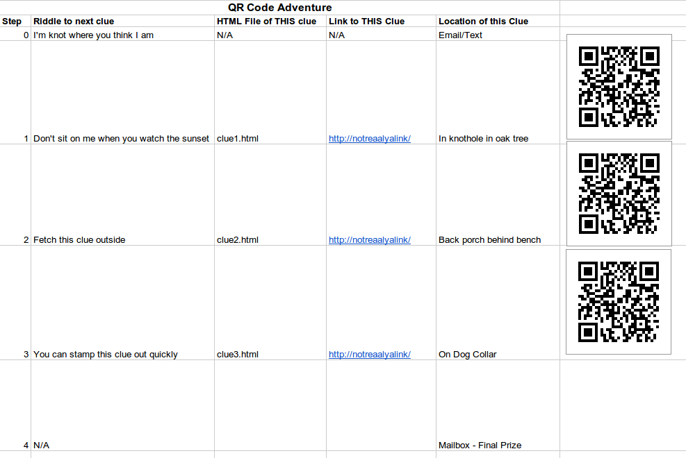 Lots of Cool Geeky Things: QR Code Adventure