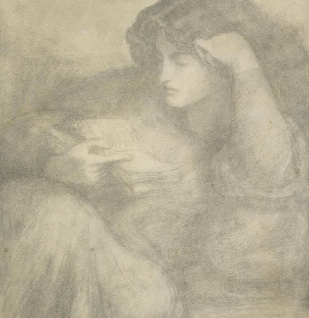 Pre Raphaelite Art: Dante Gabriel Rossetti - Jane Morris reading