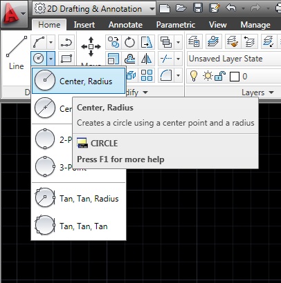 Dicas de Autocad: Comandos Básicos: CIRCLE (Circunferência)