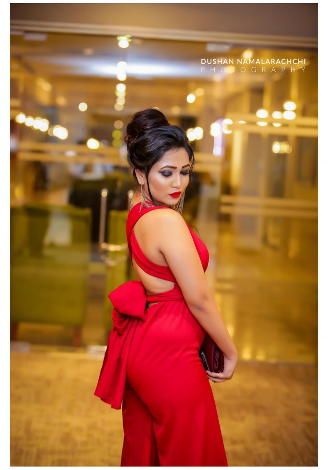 Rashini Kumarasiri Sexy Dress In Red - LK Modelz | Srilankan Models ...