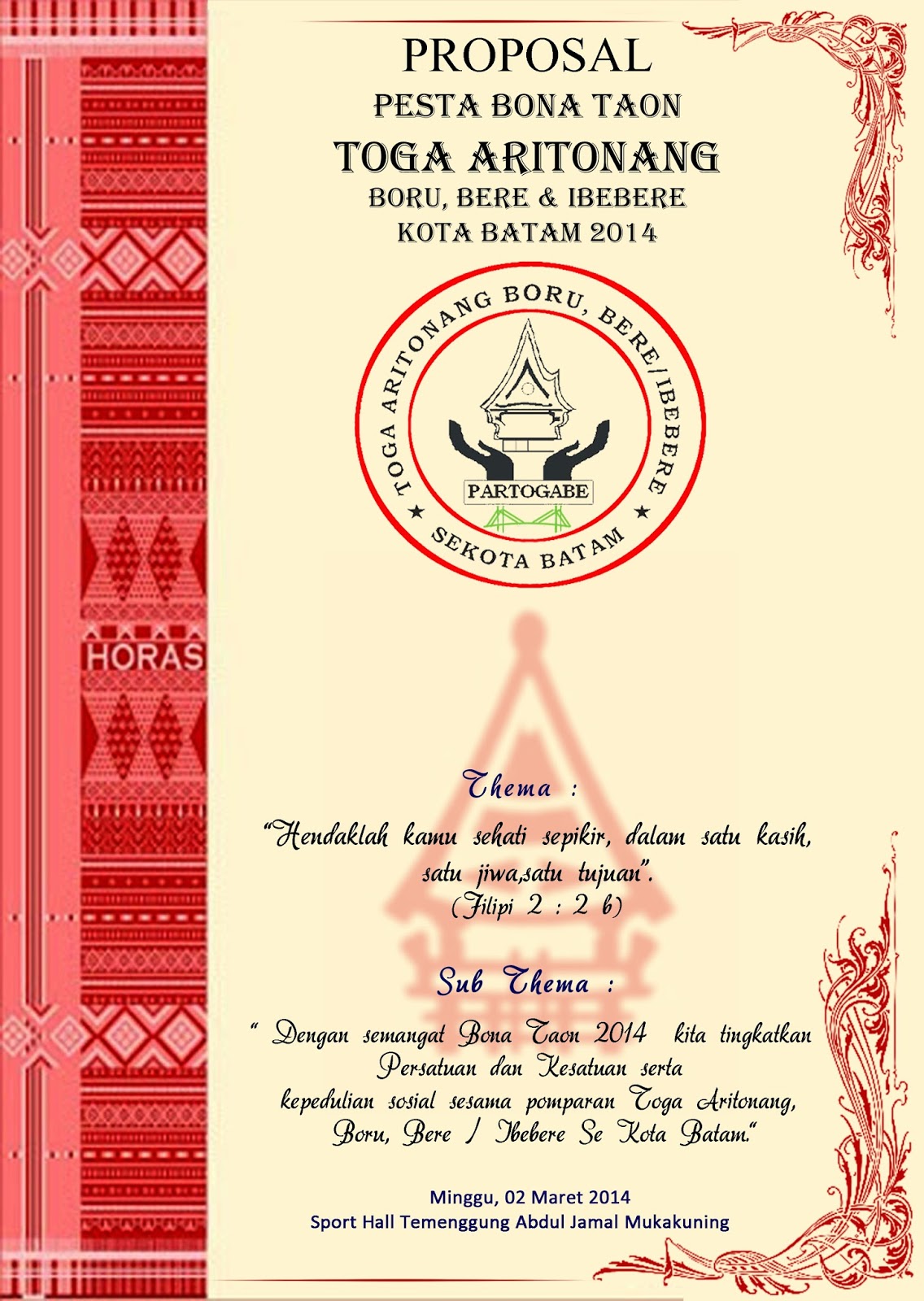 PARTOGABE BATAM: MAKNA PESTA BONA TAON