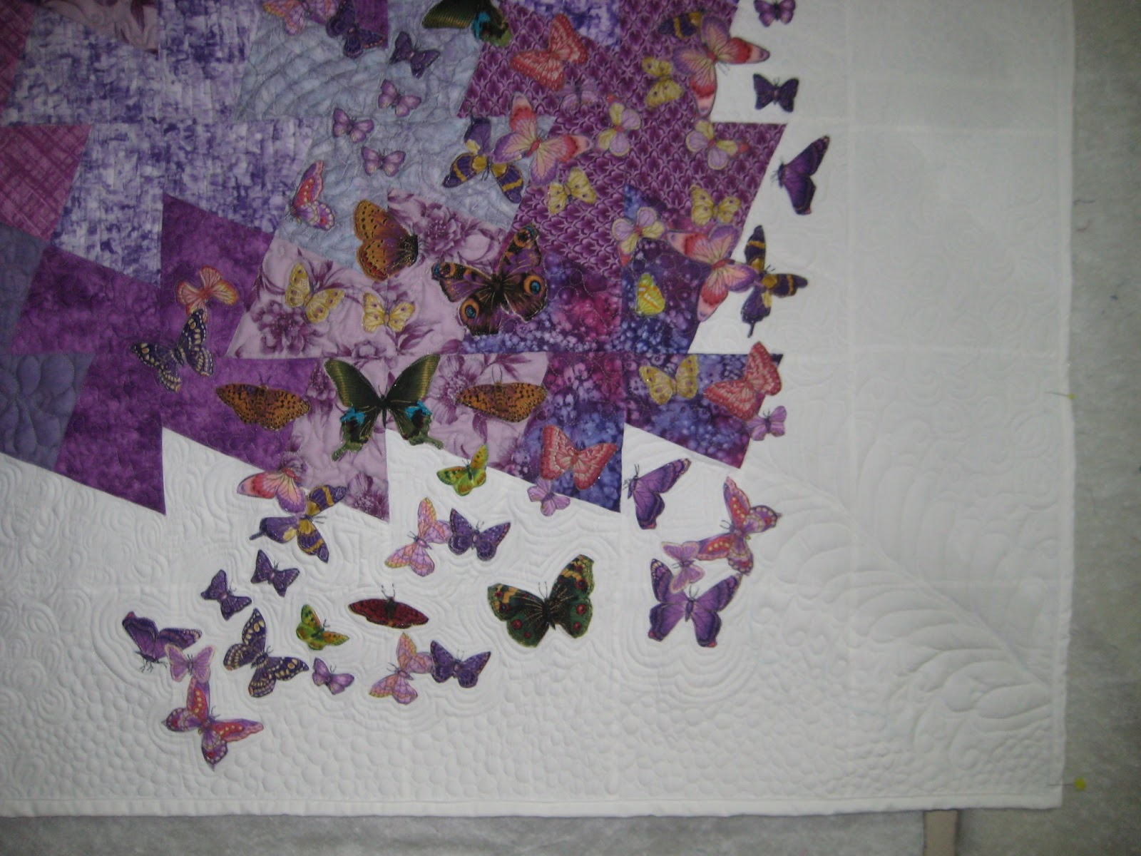 Mary Manson Quilts: Purple Butterflies finished - Quilt #100!