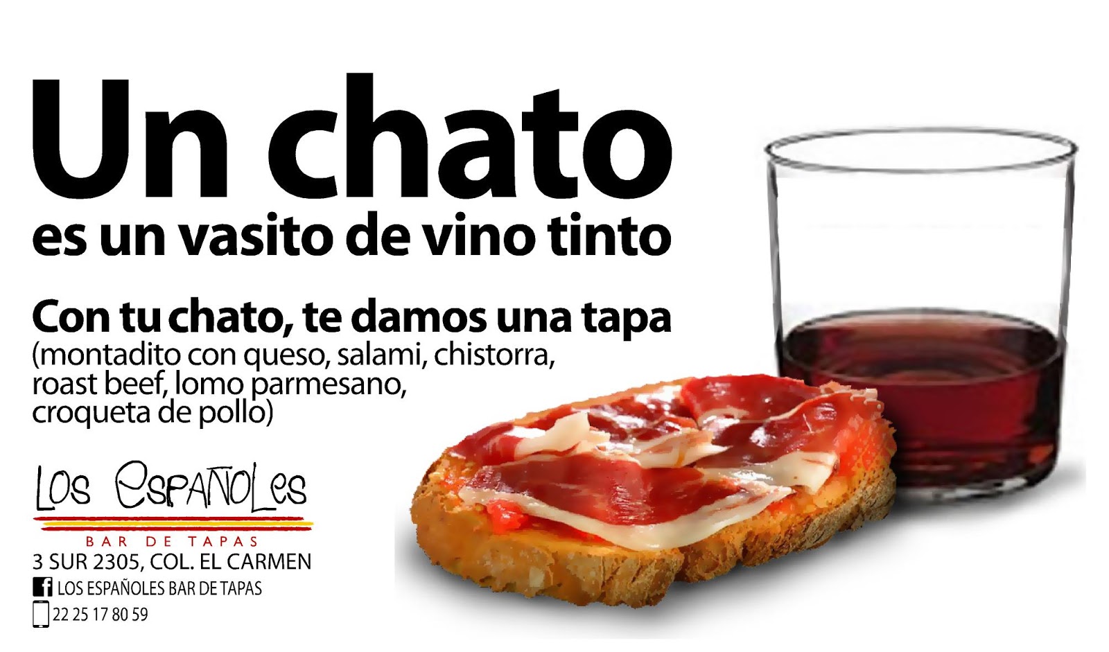 Los Españoles bar de tapas: Qué es un "chato"?