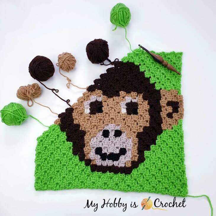 My Hobby Is Crochet: Free Crochet Pattern: "Chimp Lolo" C2C - Wildlife ...