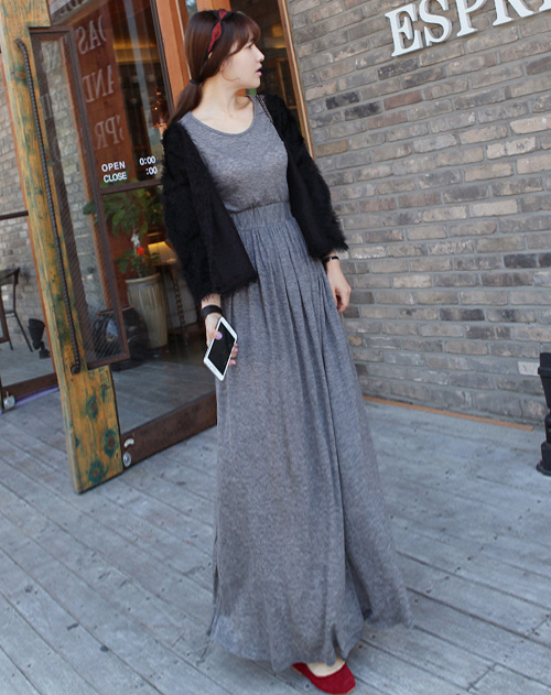 [Miamasvin] Long Sleeve Maxi Dress | KSTYLICK - Latest Korean Fashion ...
