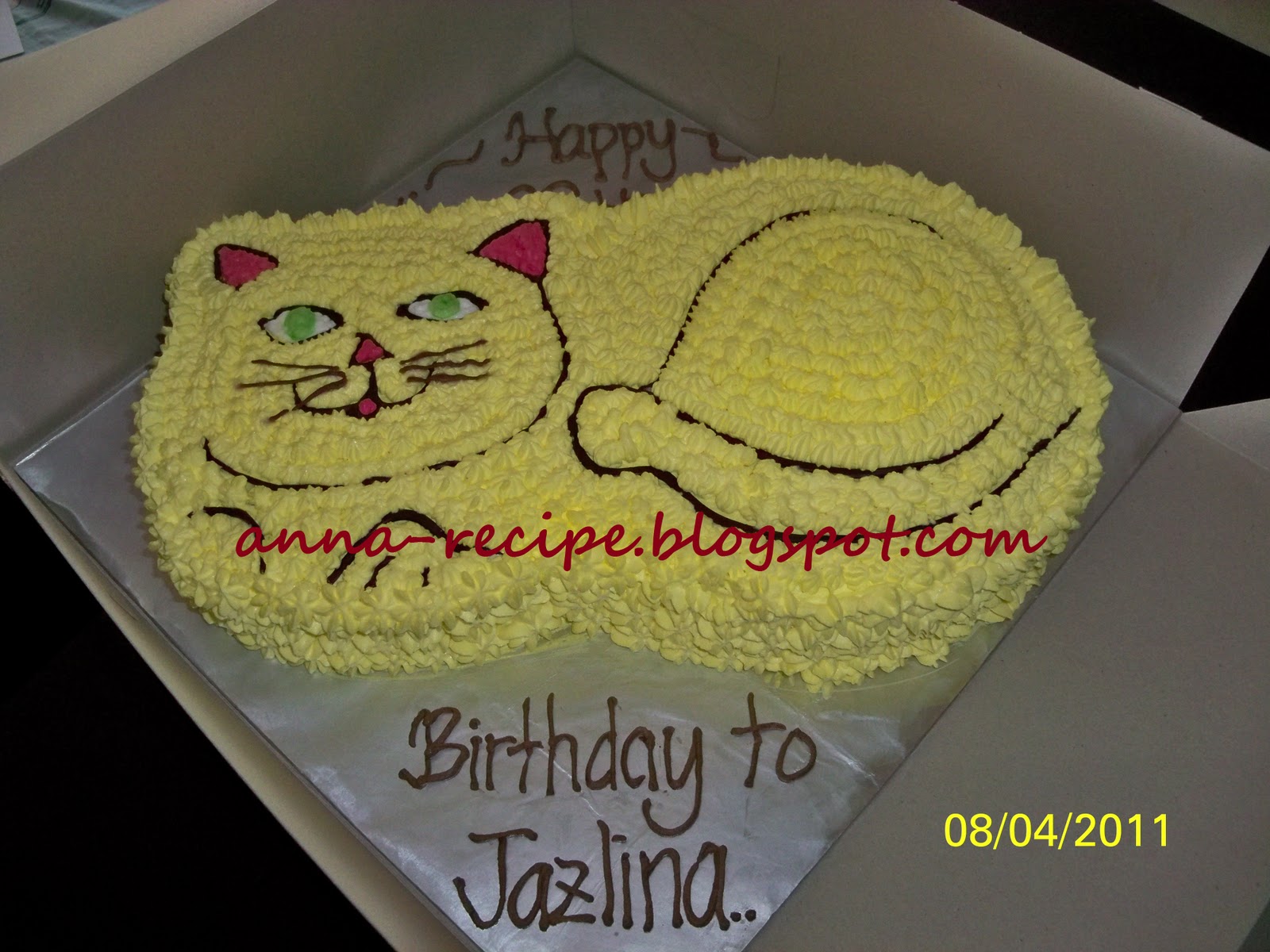 Anna Recipe: Kek Kucing.... Miaw! Miaw!