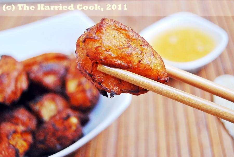 The Harried Cook: Pineapple Choux Fritters w/ Ginger Honey Dipping Sauce