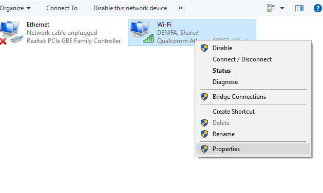 Cara sharing internet wifi pc via lan ethernet di windows 10 ~ Welcome to My Blog's