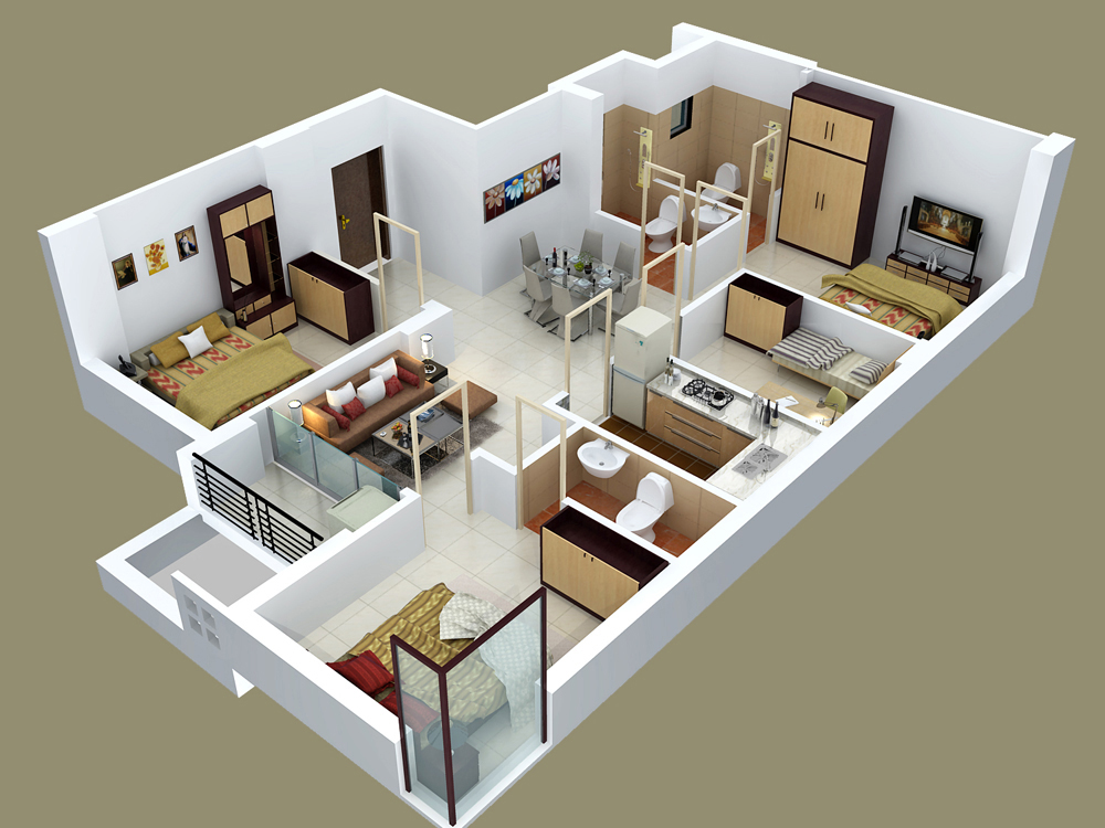 Foundation Dezin & Decor...: 3D Home layouts.