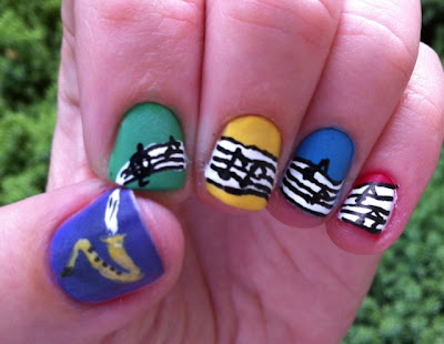 Miscellaneous Manicures: Jazz Music Nails - This Date in History