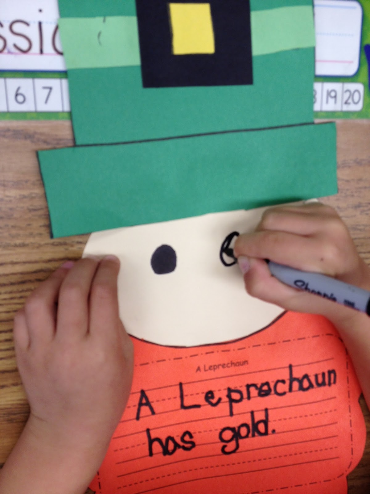 St. Patrick's Day Leprechaun and Pot of Gold - Apples & ABC's