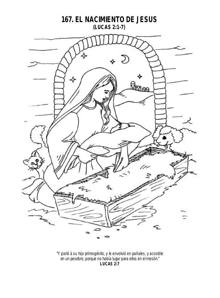 Laminas de La Biblia Para Colorear ,Imprimir y Recortar.: El Nacimiento ...