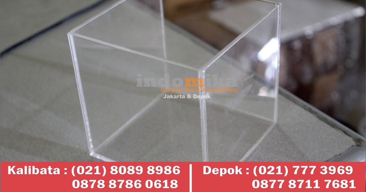 indomika acrylic: box akrilik 5 sisi custom.