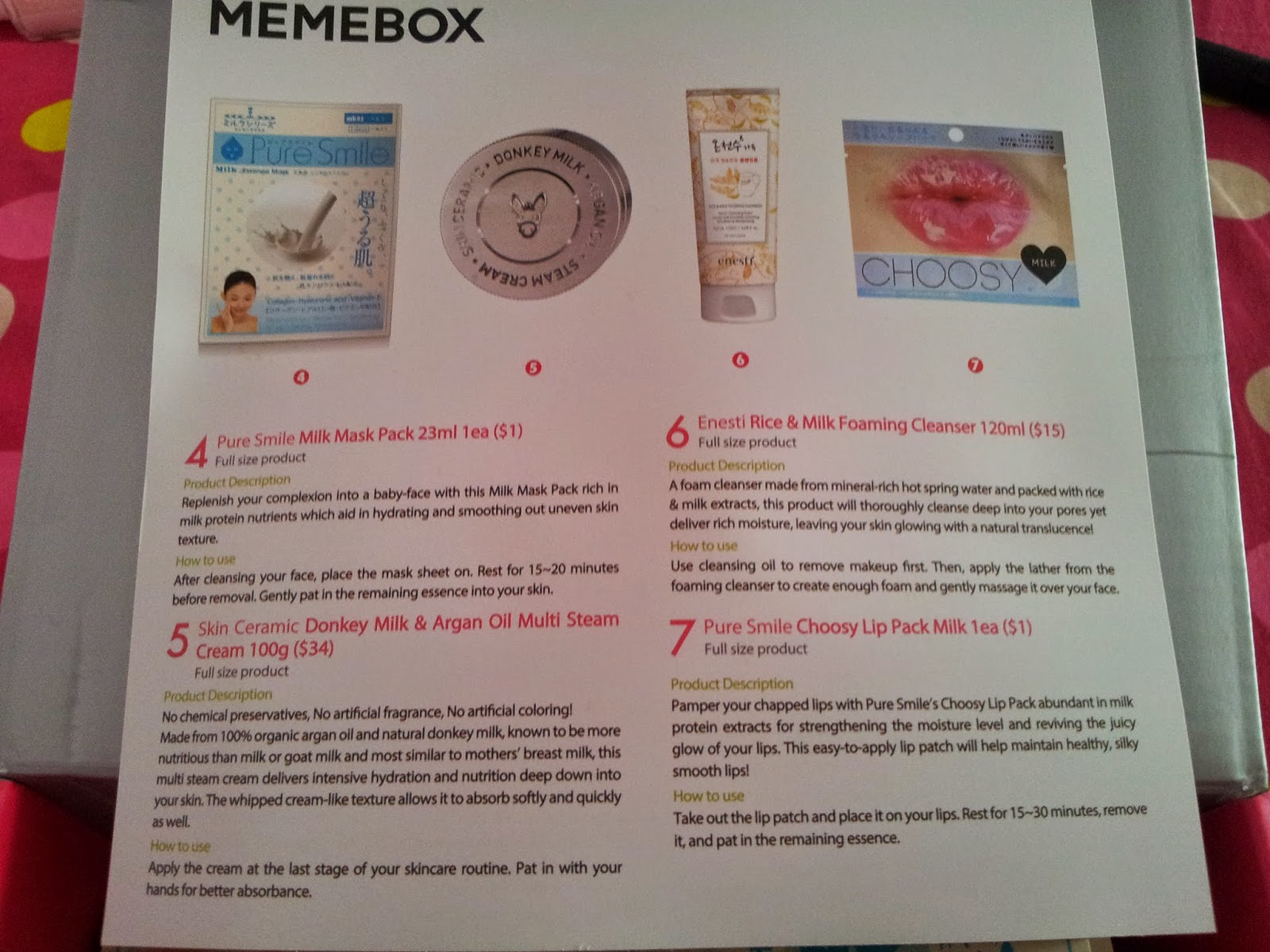 Stars and stellars : My first Memebox : Memebox Milk Edition!