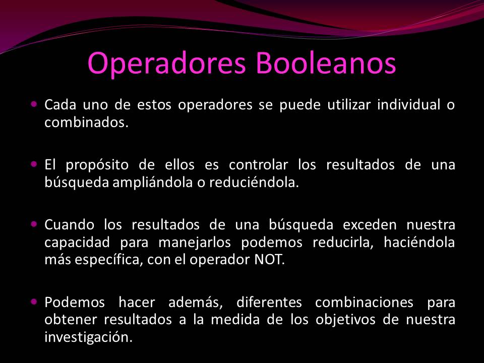 Usos pedagógicos de las TIC: Operadores Booleanos y Comodines