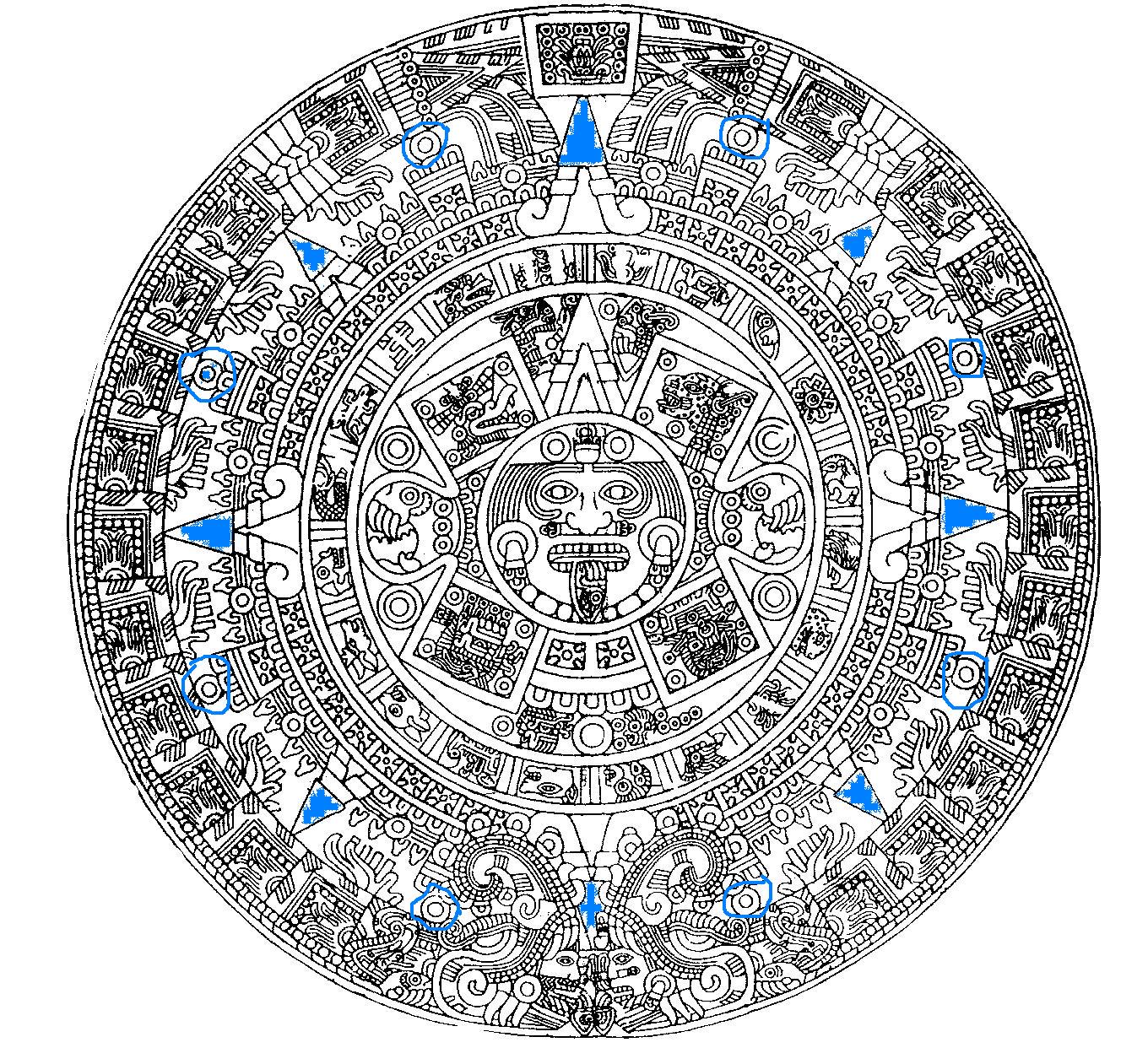 CALENDARIO AZTECA PARA DIBUJAR - Imagui