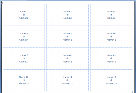 FORMAT LABEL UKURAN 103 UNTUK MEMBUAT LABEL UNDANGAN SECARA MUDAH DAN ...