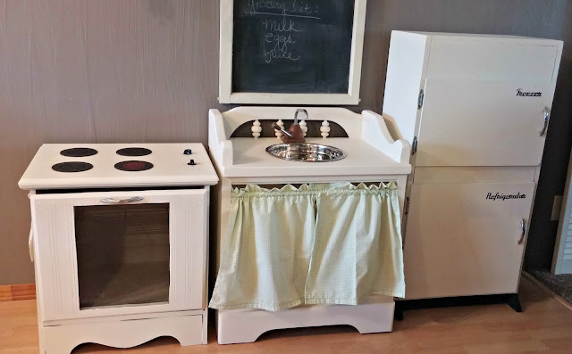 Upcycled Children's Play Kitchen - Little Vintage Cottage