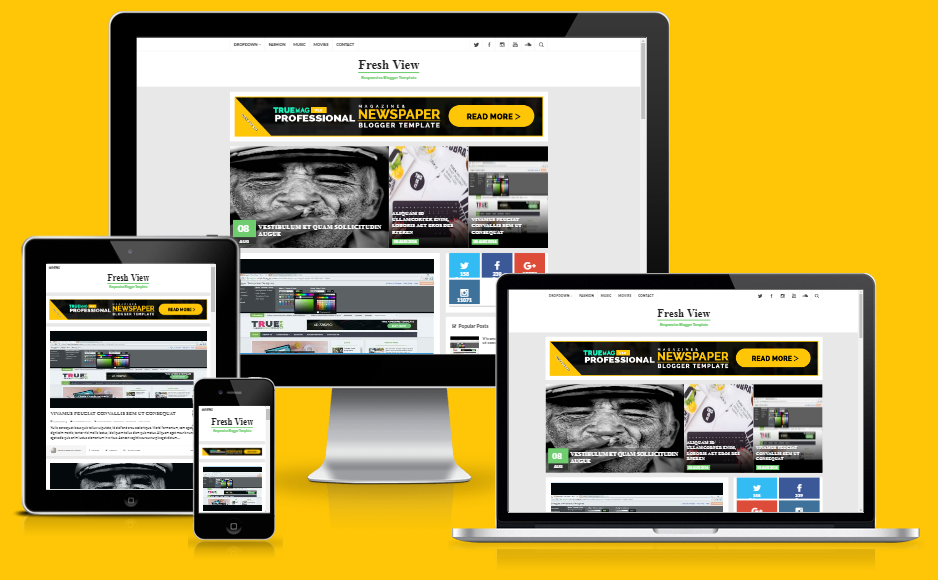 Fresh View Responsive Blogger Template - Test Zara Template