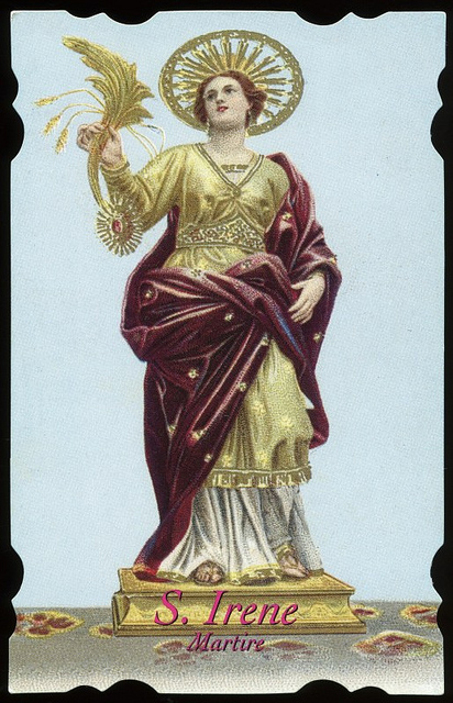 CORAÇÃO PATERNAL DE SÃO JOSÉ : 5 de abril - Dia de Santa Irene