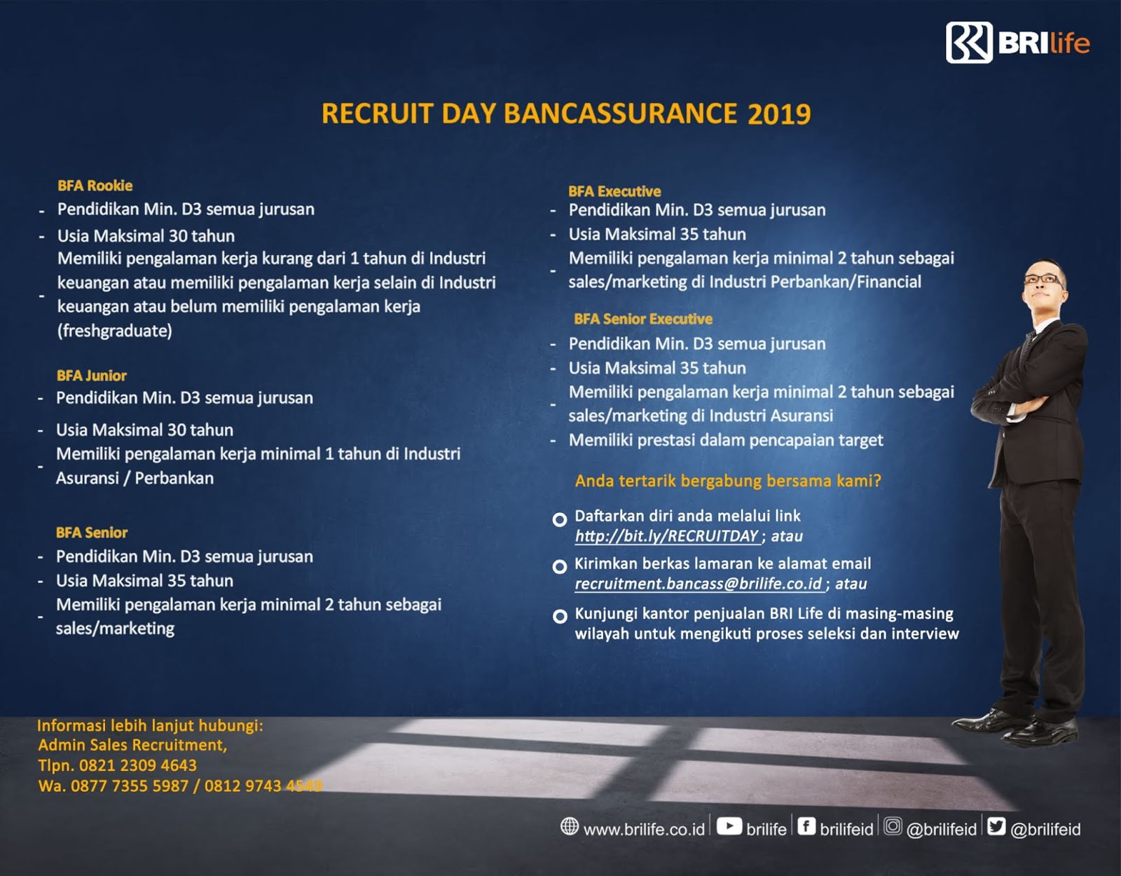 PT Asuransi BRI Life - D3 Fresh Graduate, Experience Bancassurance BRI ...