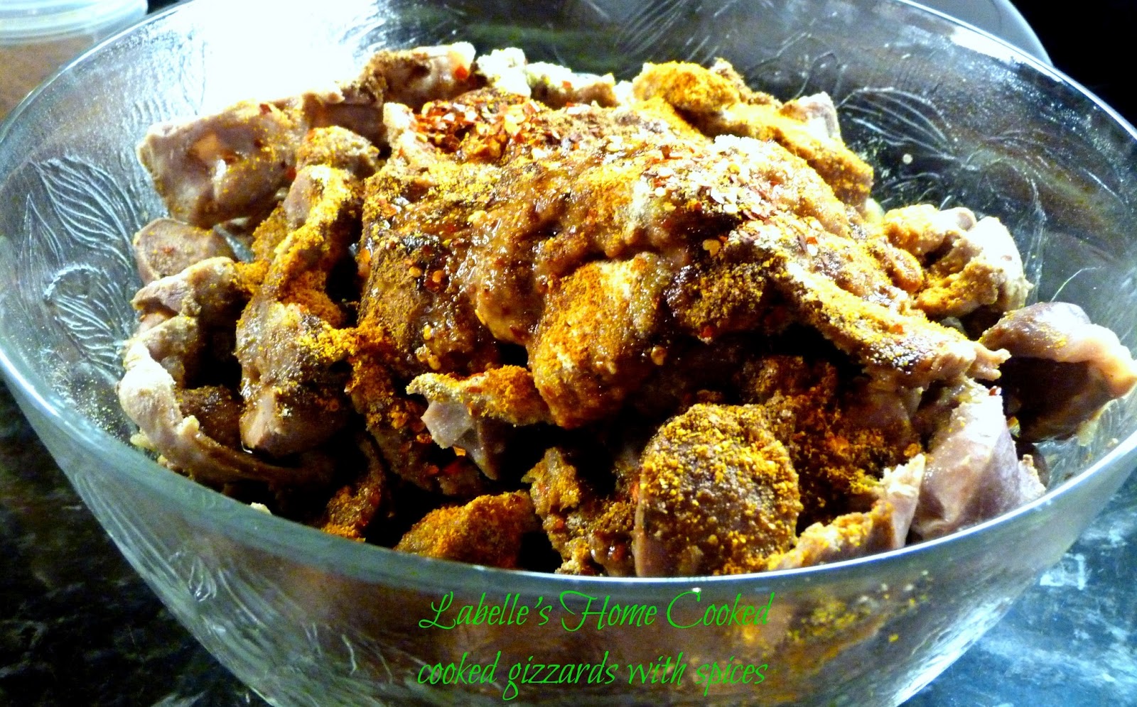 AFRILIGHT ~ BELLE'S KITCHEN: LaBelle's Home Made Gizzard Suya