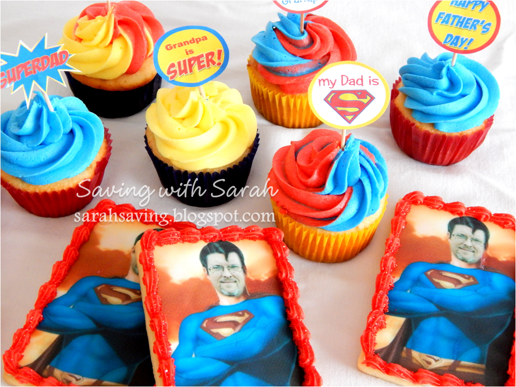 Sweet Treats by Sarah: Father's Day SuperDad Cookies, Cupcakes and FREE ...