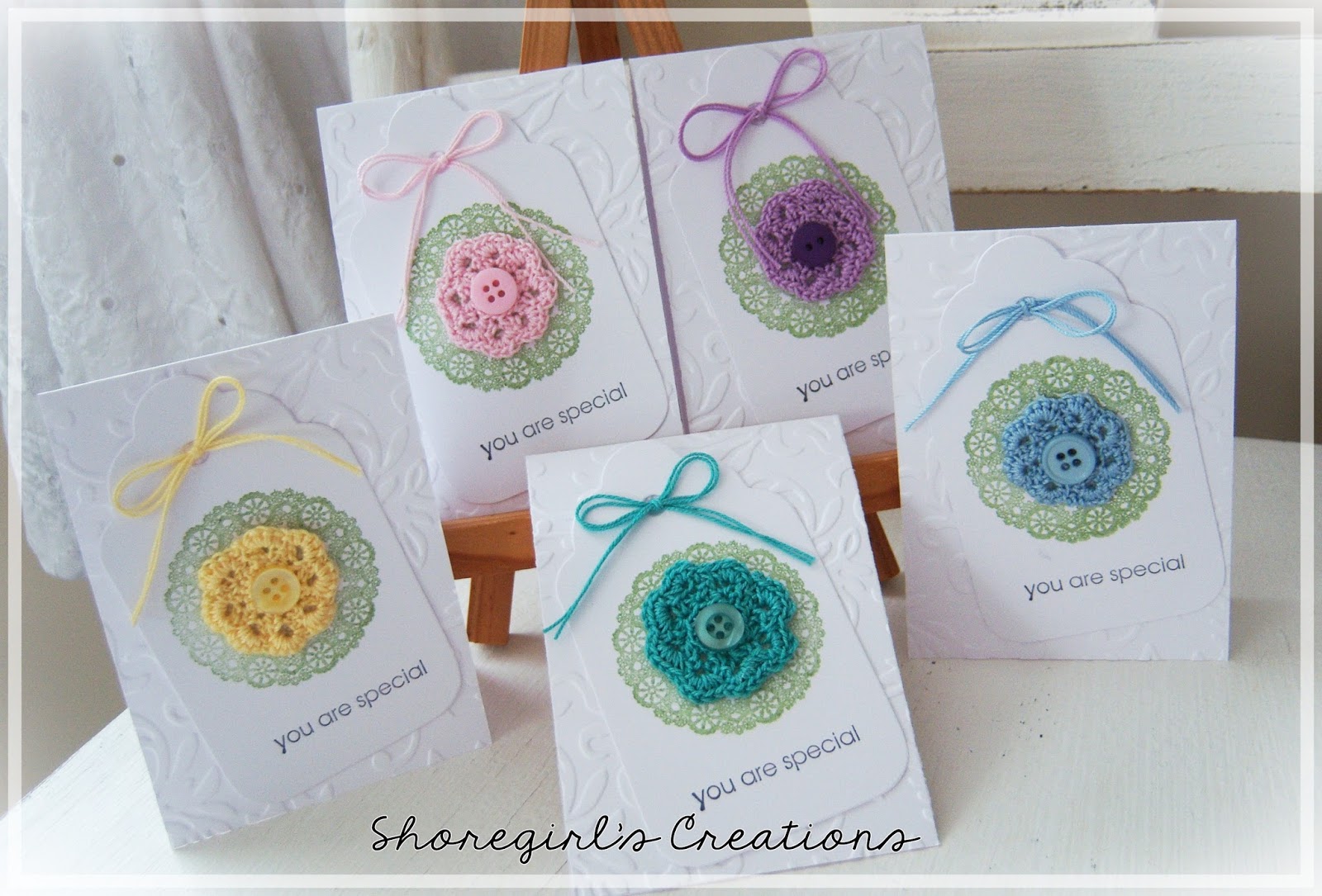 Shoregirl's Creations: Crochet Flower Cards