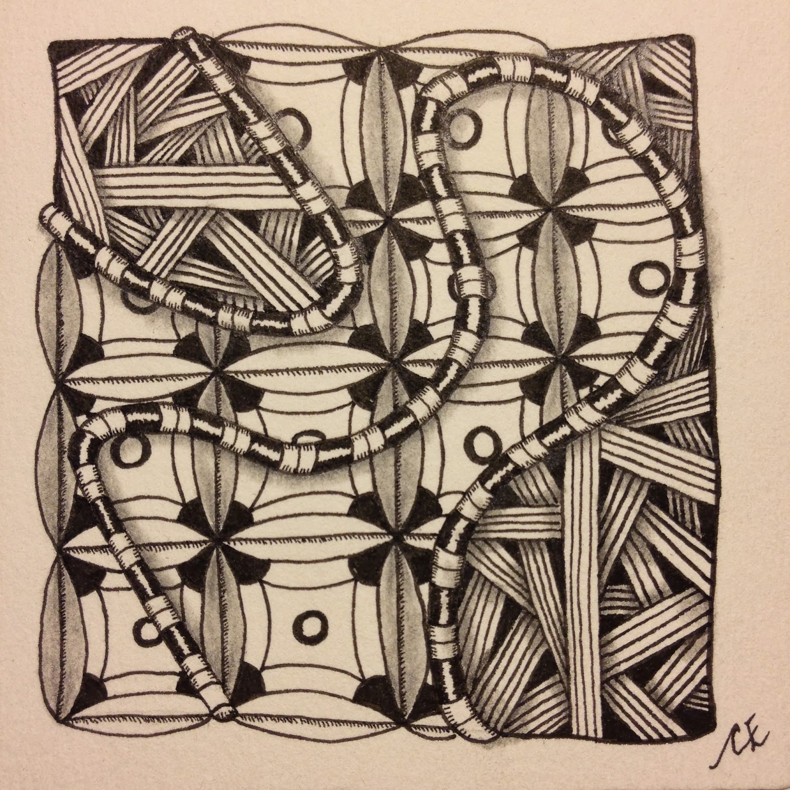 Tickled To Tangle: "It's a String Thing" #6 Tiles
