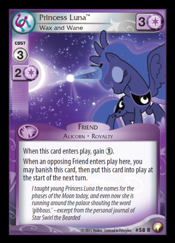 MLP Princess Luna, Wax And Wane CCG Cards | MLP Merch