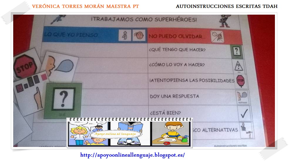 Apoyo online al lenguaje: AUTOINSTRUCCIONES TDAH