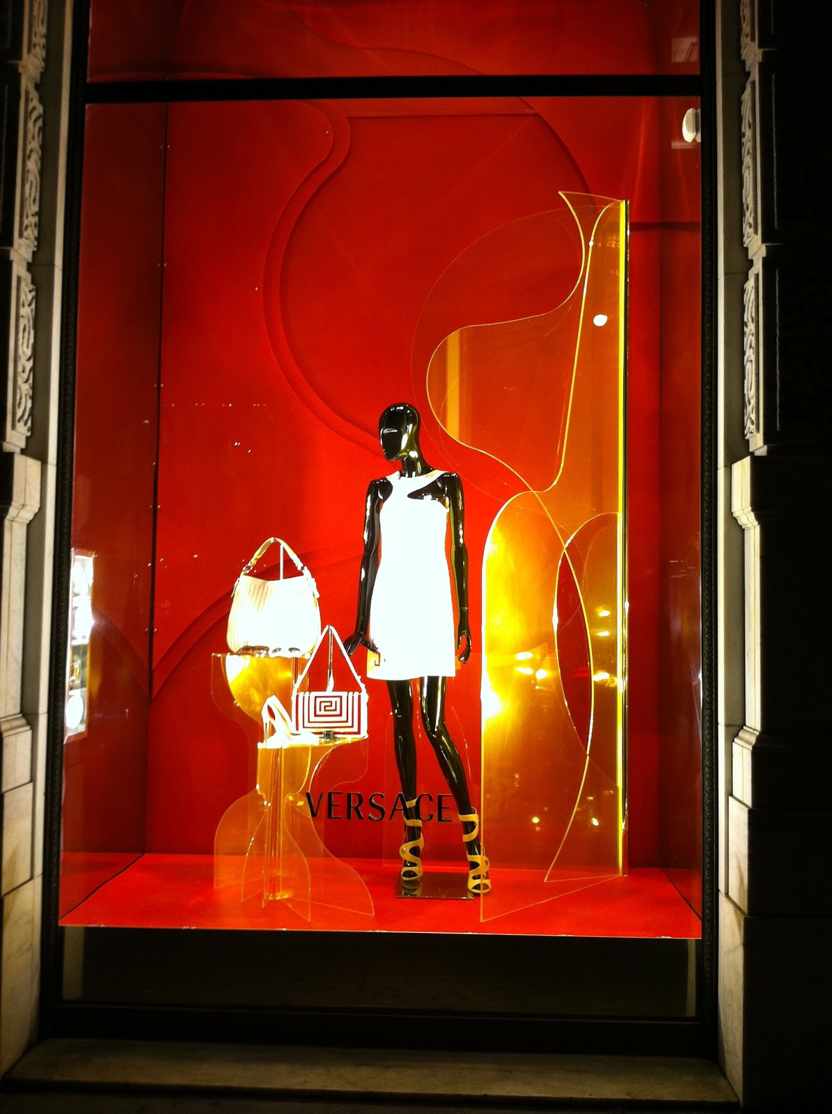 Vitrines de NY: Vitrine da Versace na Quinta Avenida em New York