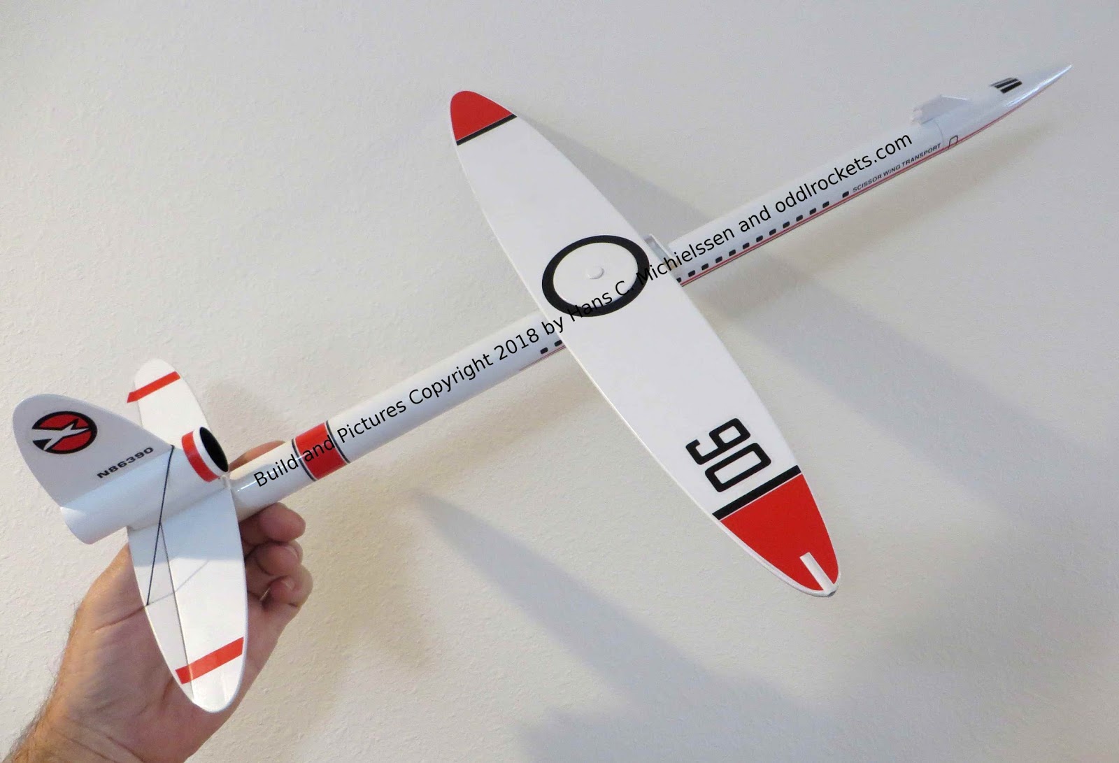 Model Rocket Building: Estes Scissor Wing Transport Finished