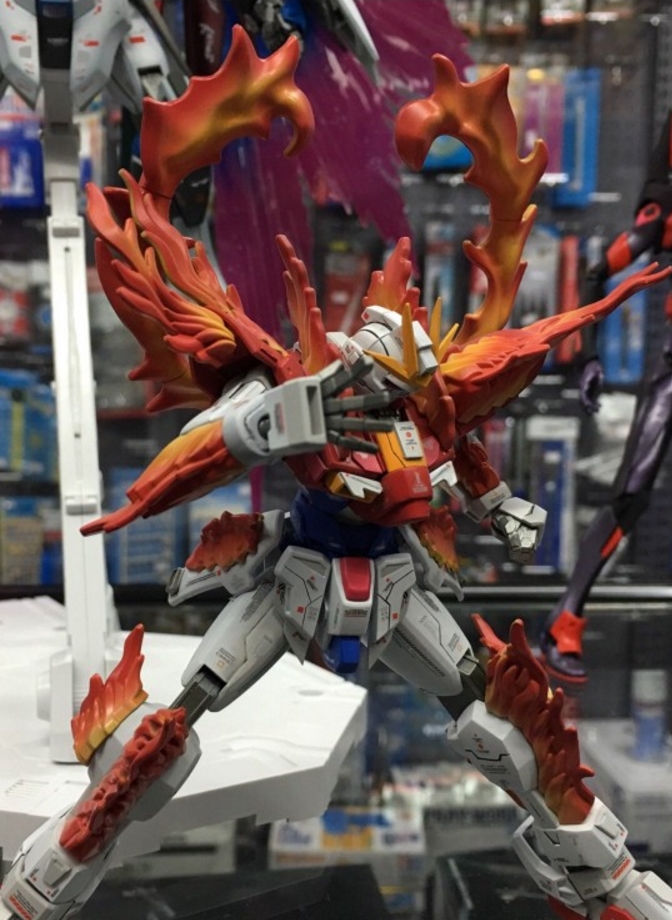 Custom Build: HGBF 1/144 Try Burning Gundam VS Denial Gundam