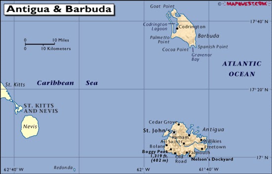 MAPS OF ANTIGUA AND BARBUDA