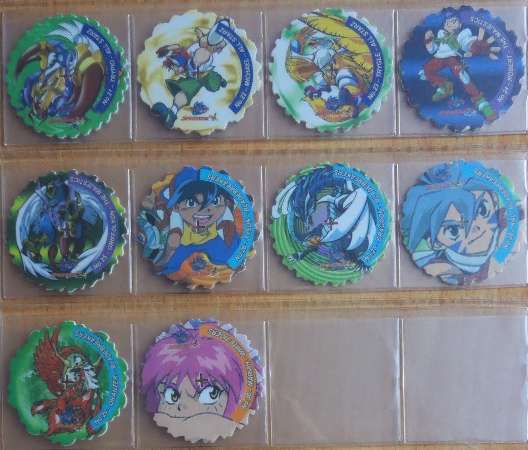 colecções: coleção tazos beyblade spinners