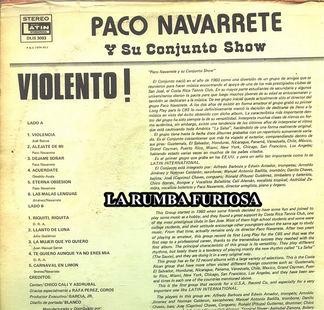 Rumba Furiosa DE Pirry Guaguanco: PACO NAVARRETE Y SU SHOW